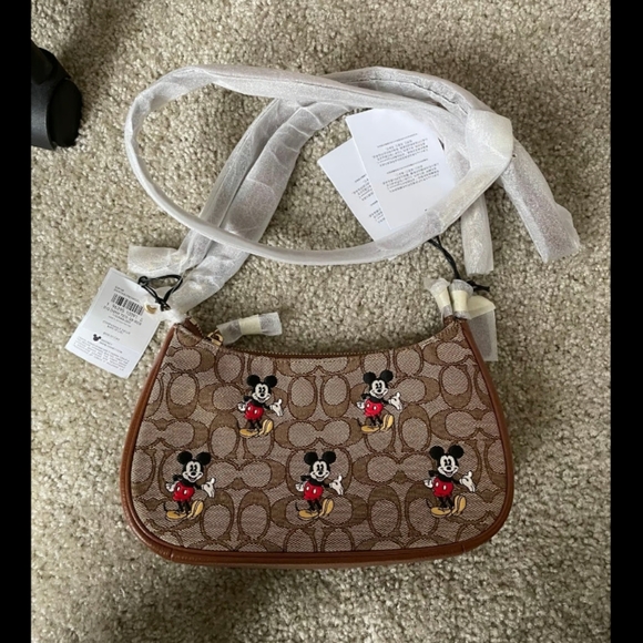 Coach | Bags | Disney X Coach Teri Shoulder Bag In Signature Jacquard ...